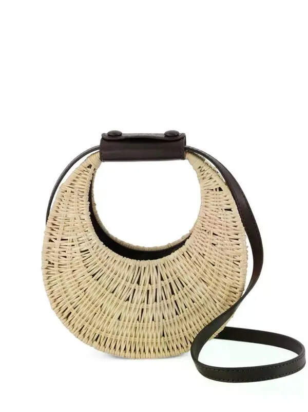 Staud Good Night Moon Wicker Tote Bag