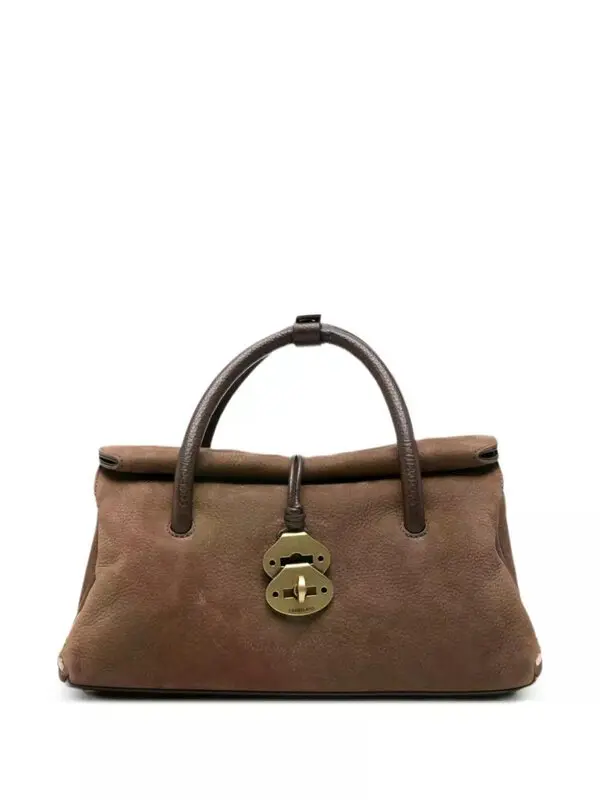 ZANELLATO Small Dotta Jones Stud-embellished Tote Bag - Brown