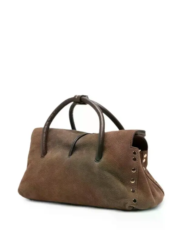 ZANELLATO Small Dotta Jones Stud-embellished Tote Bag - Brown