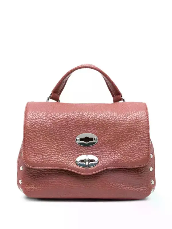 ZANELLATO Mini Postina Daily Studded Leather Tote Bag - Red
