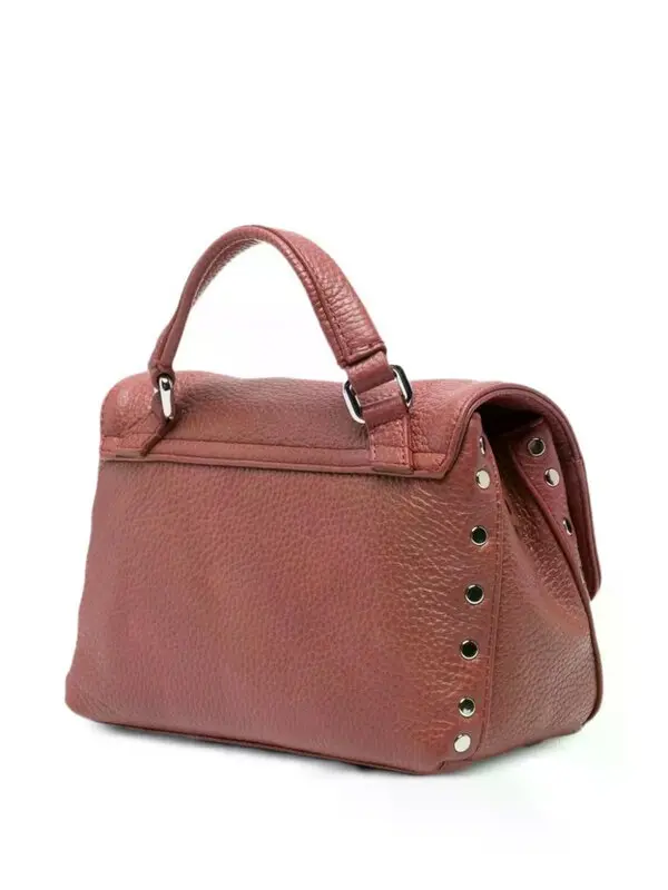 ZANELLATO Mini Postina Daily Studded Leather Tote Bag - Red