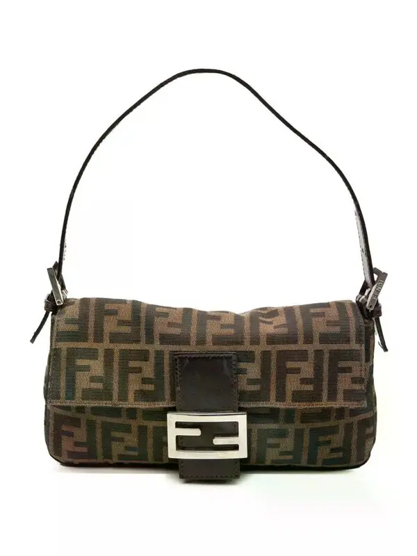Fendi 20th Century Zucca Canvas Baguette Shoulder Bag