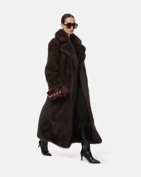 Apparis Gabrielle Sable Maxi Coat