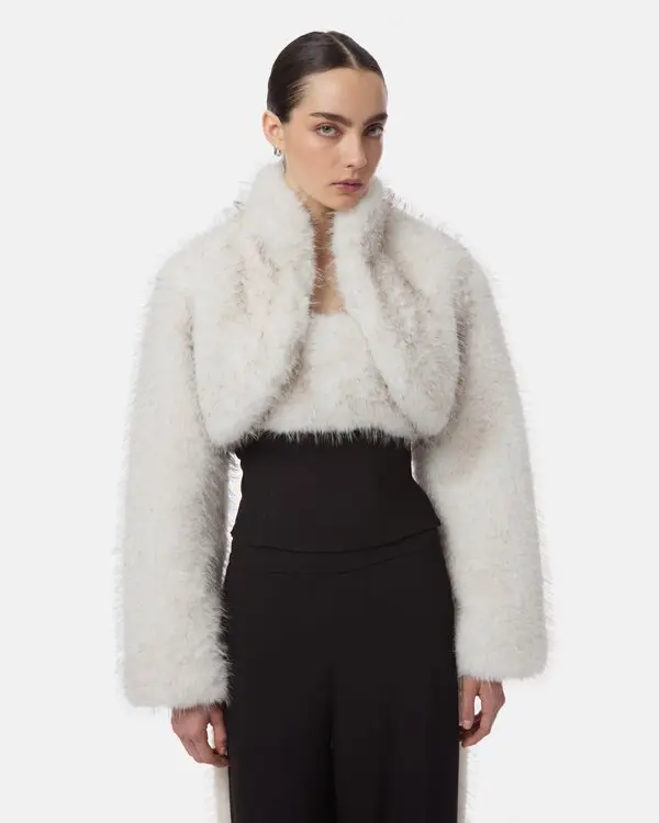 Apparis Odette Tipped Fox Bolero