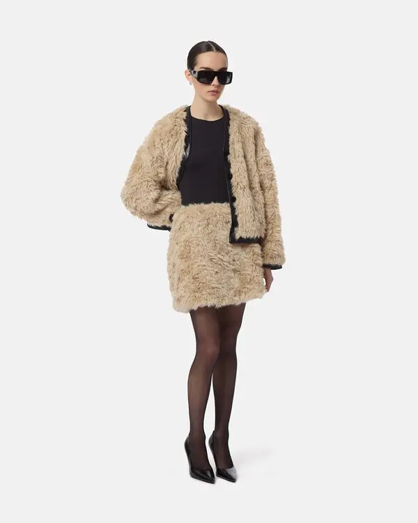 Apparis Pia Sherpa Mini Skirt