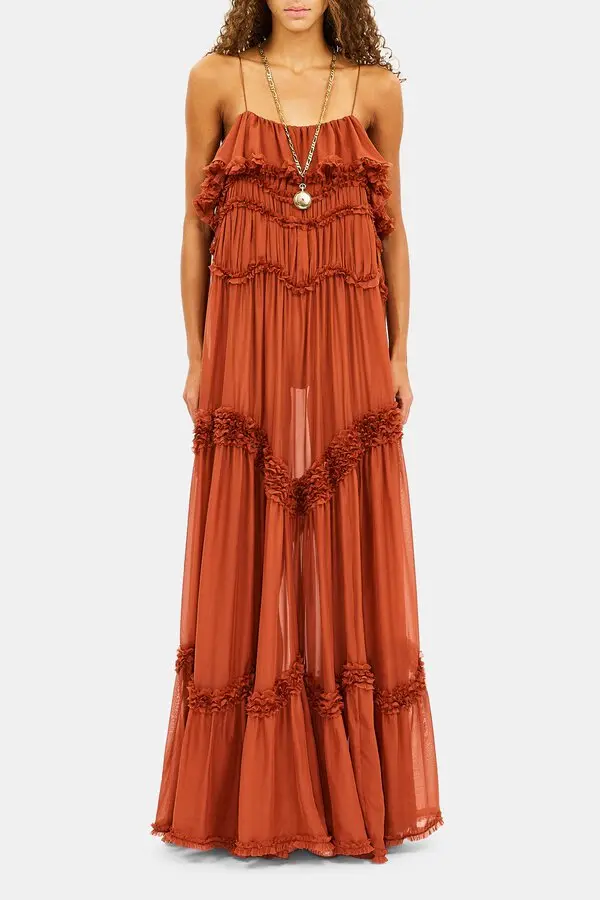 Ulla Johnson Naia Tiered Gown