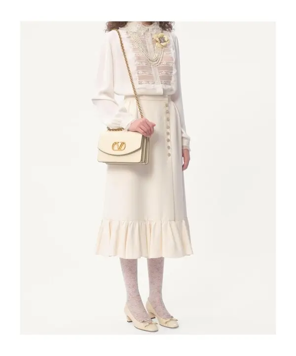 Valentino Garavani Ruffle Detailed Georgette Shirt
