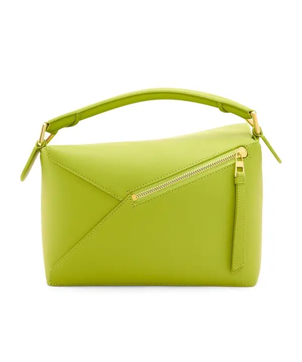 Loewe Small Puzzle Bag In Classic Calfskin - Grassland Green