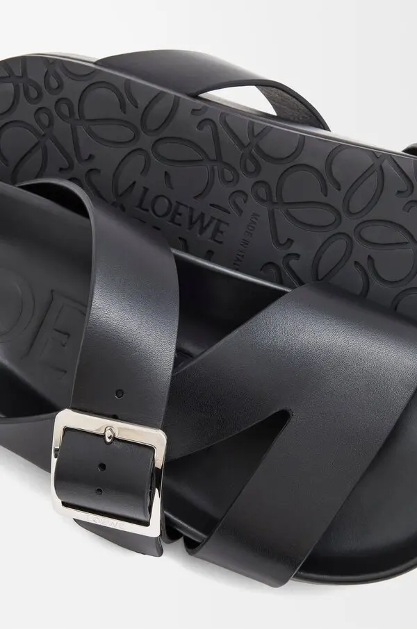 Loewe Ease Buckle Slide In Vegetable-tanned Calfskin