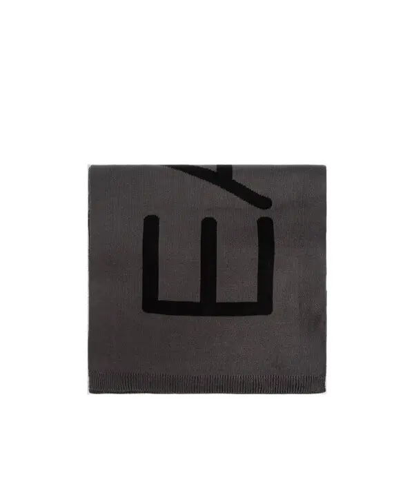 EA7 Logo Knit Scarf - Black