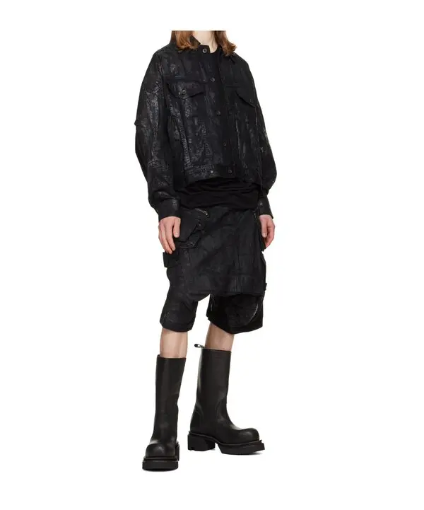 JULIUS Coated Tactical Denim Shorts