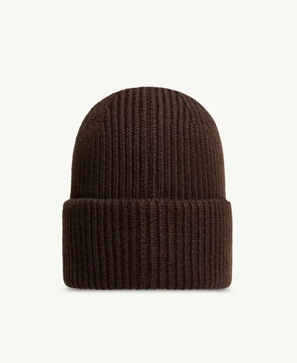 Moncler Logo Patch Ribbed Beanie