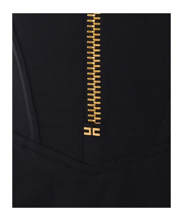 Elisabetta Franchi Zip-front Sleeveless Dress