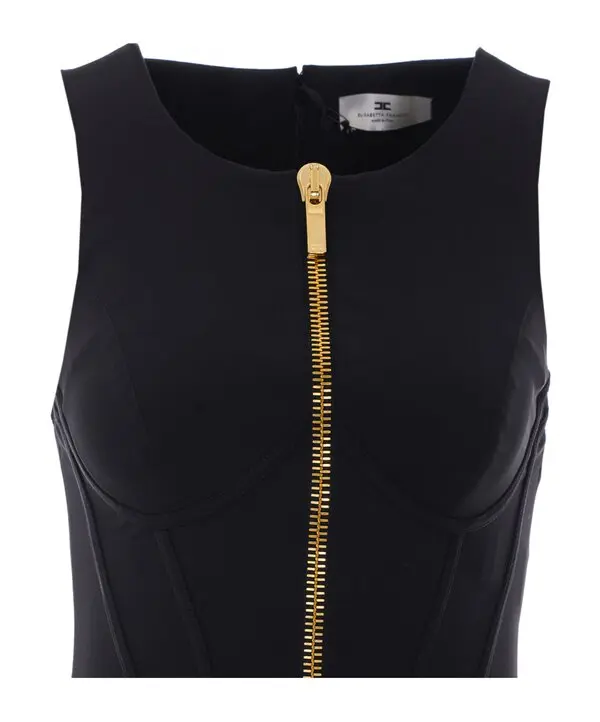 Elisabetta Franchi Zip-front Sleeveless Dress