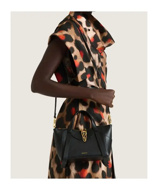 Givenchy Shirt Dress In Leopard Silk With Deconstructed Collar