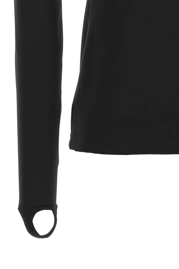 COURREGES Courrèges Zipped Second Skin Mockneck Top