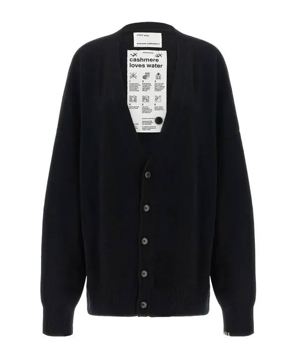 Extreme Cashmere Long-sleeve Open-front Cardigan