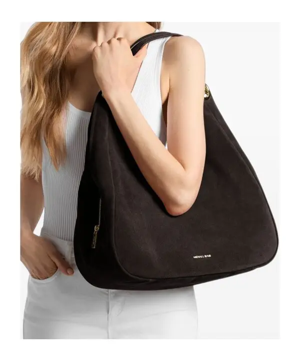 Michael Kors Ellie Large Suede Shoulder Bag
