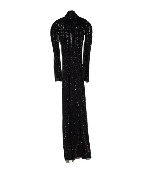 Gucci Stretch Nylon Jersey Dress With Crystals