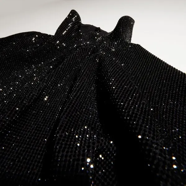 Gucci Stretch Nylon Jersey Dress With Crystals