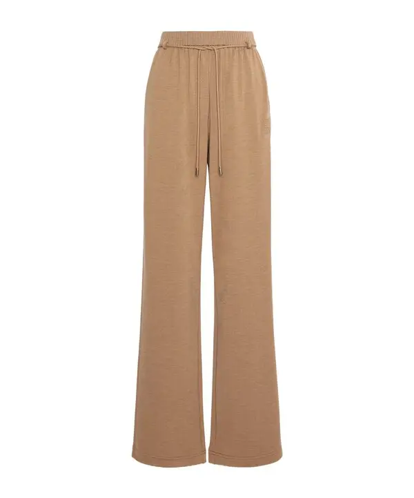 Max Mara Double Wool Jersey Trousers - Camel