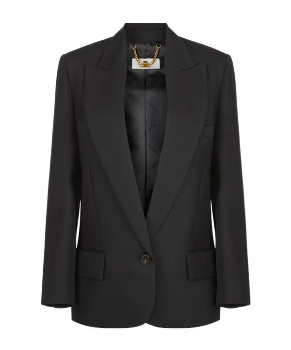 Elisabetta Franchi Long-sleeve Blazer - Black