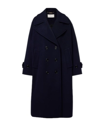 Chloé Double Breasted Wool-blend Coat