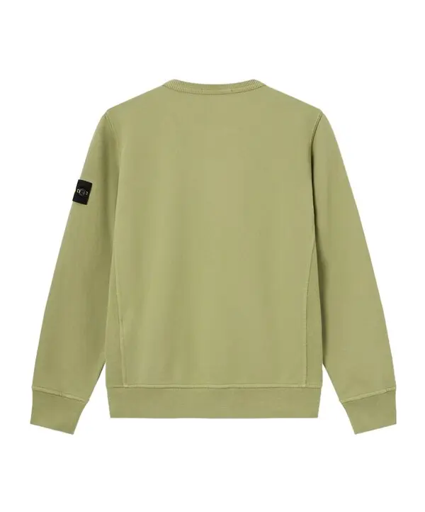 Stone Island Regular-fit Crewneck Sweatshirt With Ribbed Side Bands