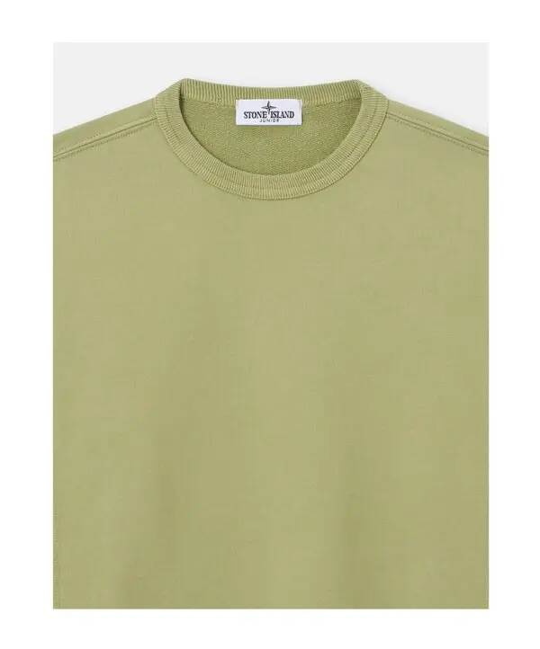 Stone Island Regular-fit Crewneck Sweatshirt With Ribbed Side Bands