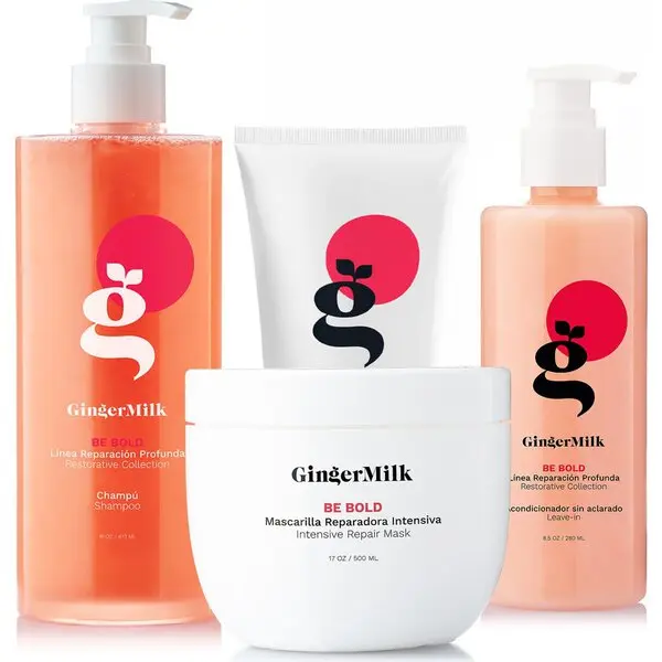 GINGER MILK NATURAL CARE Protein Repair Hair Care Set For Damaged Hair