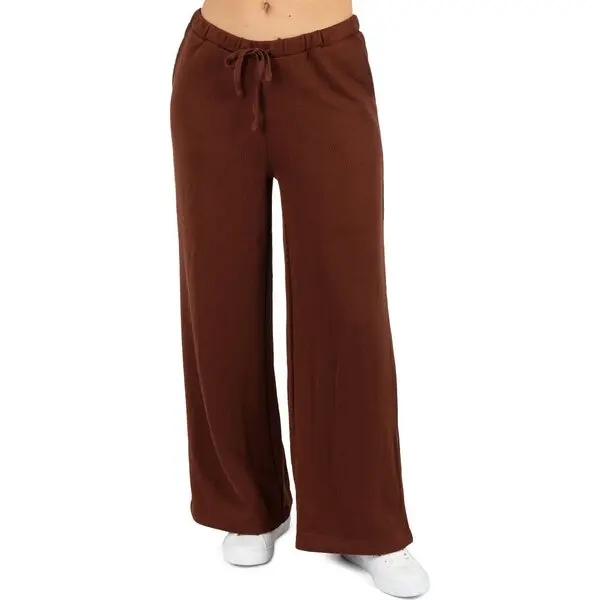 Hurley Villa Beach Flatback Rib Wide Leg Pants