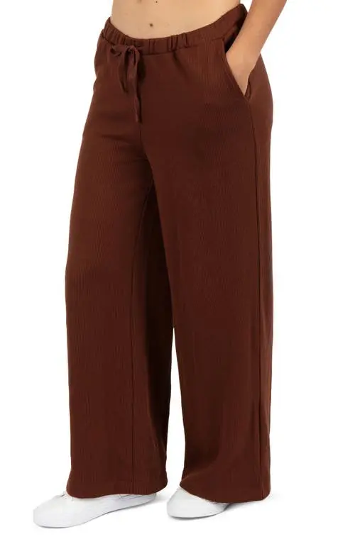Hurley Villa Beach Flatback Rib Wide Leg Pants