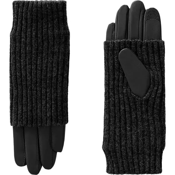 Soia & Kyo Carmel-l Tech Leather Gloves - Black