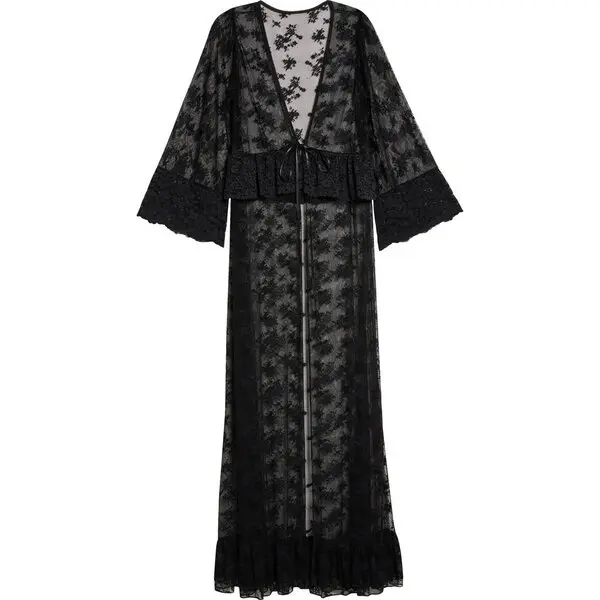 KILO BRAVA Floral Lace Maxi Robe