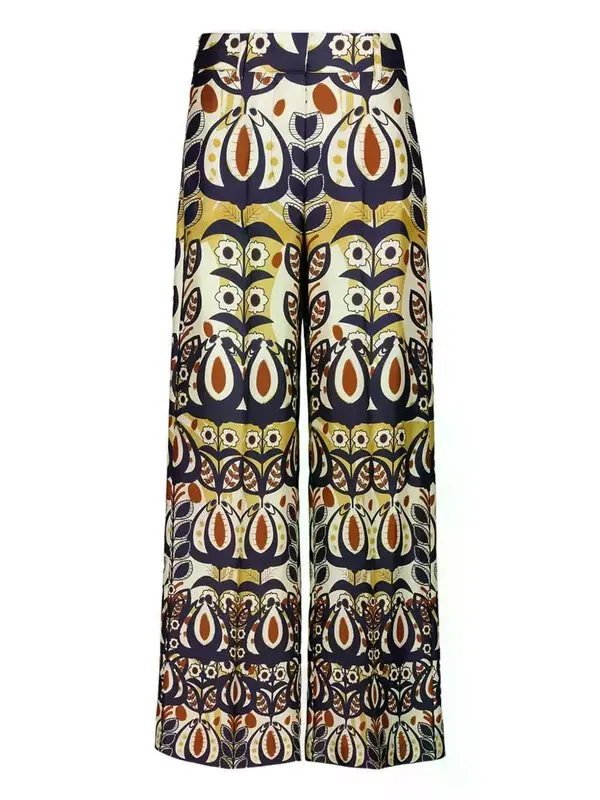 PAULA Printed Silk Trousers