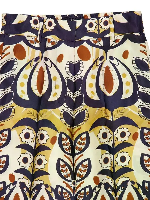 PAULA Printed Silk Trousers