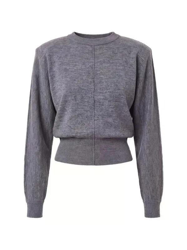 NICHOLAS Seam-detail Shoulder-pad Sweater