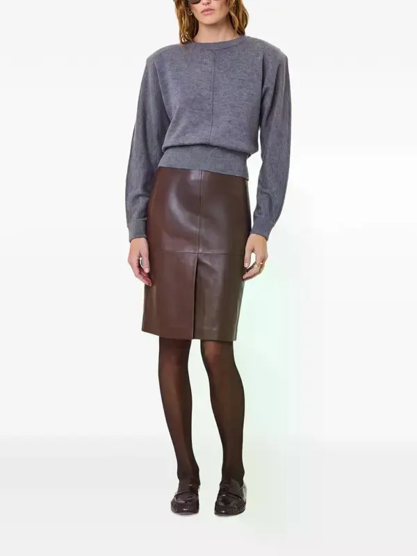 NICHOLAS Seam-detail Shoulder-pad Sweater
