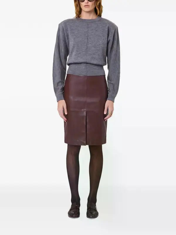 NICHOLAS Seam-detail Shoulder-pad Sweater