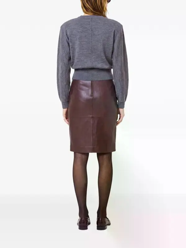 NICHOLAS Seam-detail Shoulder-pad Sweater