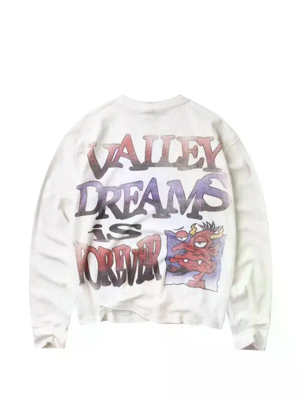 VALE FOREVER Graphic-print Waffle-knit T-shirt