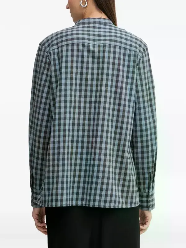 Marc O'polo Gingham-check Band-collar Shirt