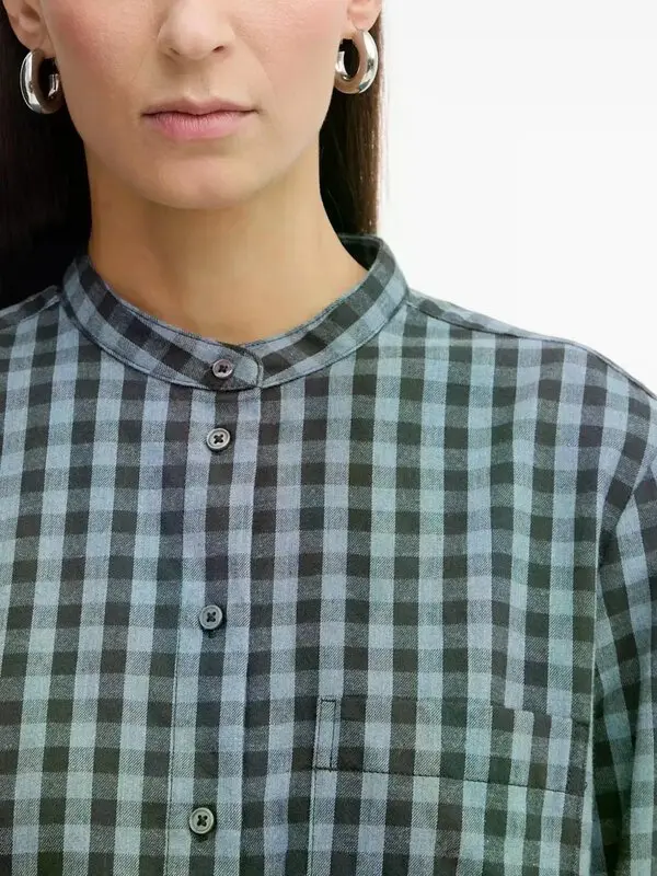 Marc O'polo Gingham-check Band-collar Shirt