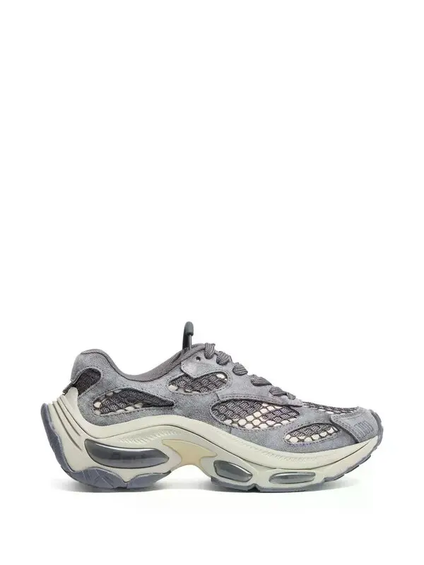 Ash Dragon Mesh-panel Low-top Sneakers - Grey