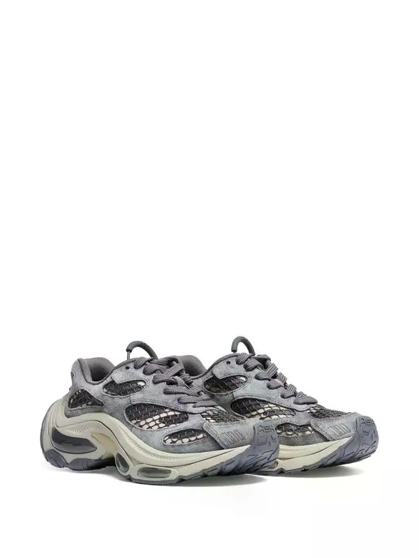 Ash Dragon Mesh-panel Low-top Sneakers - Grey
