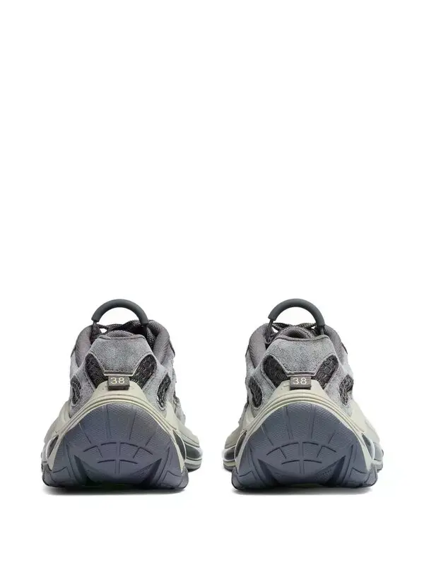 Ash Dragon Mesh-panel Low-top Sneakers - Grey