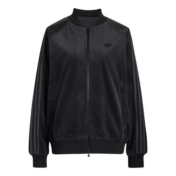 Adidas Corduroy Sst Oversized Track Top Asia Sizing - Black