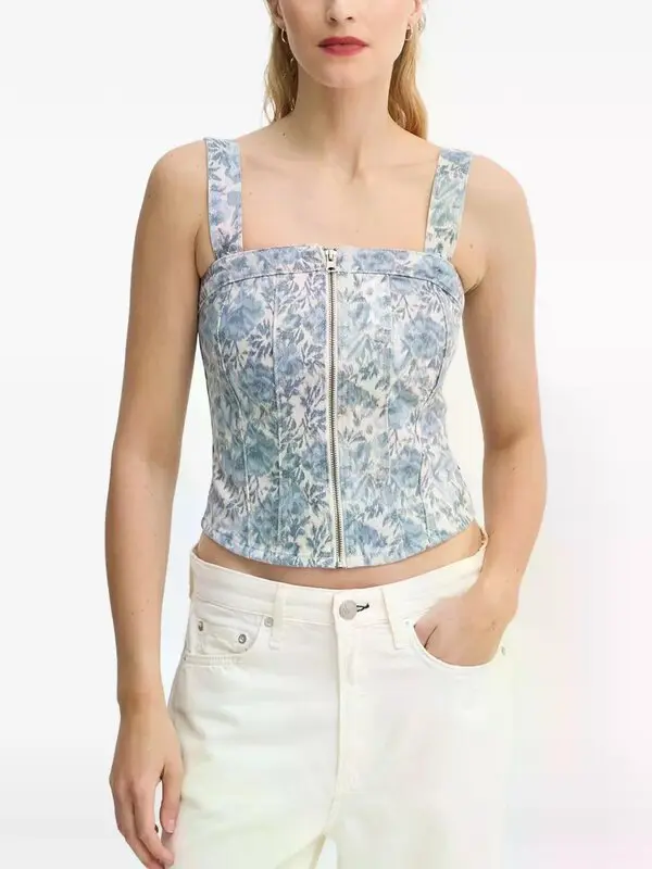 LEVI'S Floral-print Corset-style Top