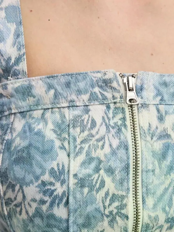 LEVI'S Floral-print Corset-style Top