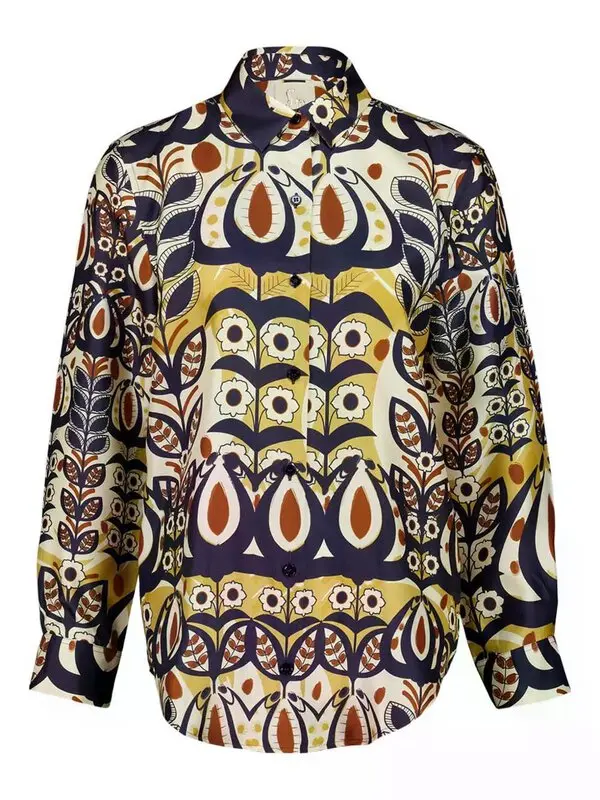 PAULA Printed Silk Top